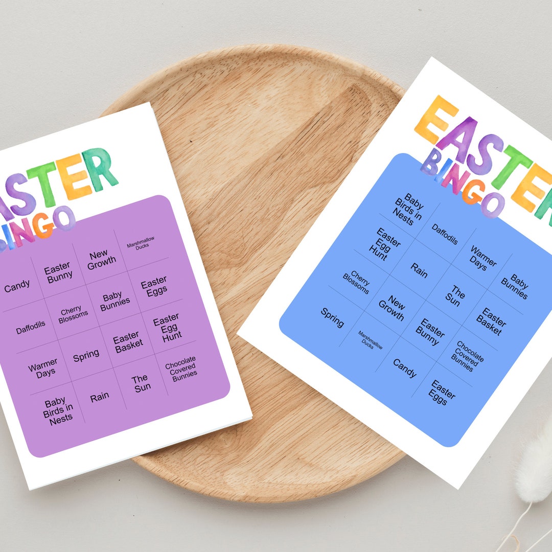 Easter Bingo Fun for Kids: 10 Printable Cards for Endless Play Options ...