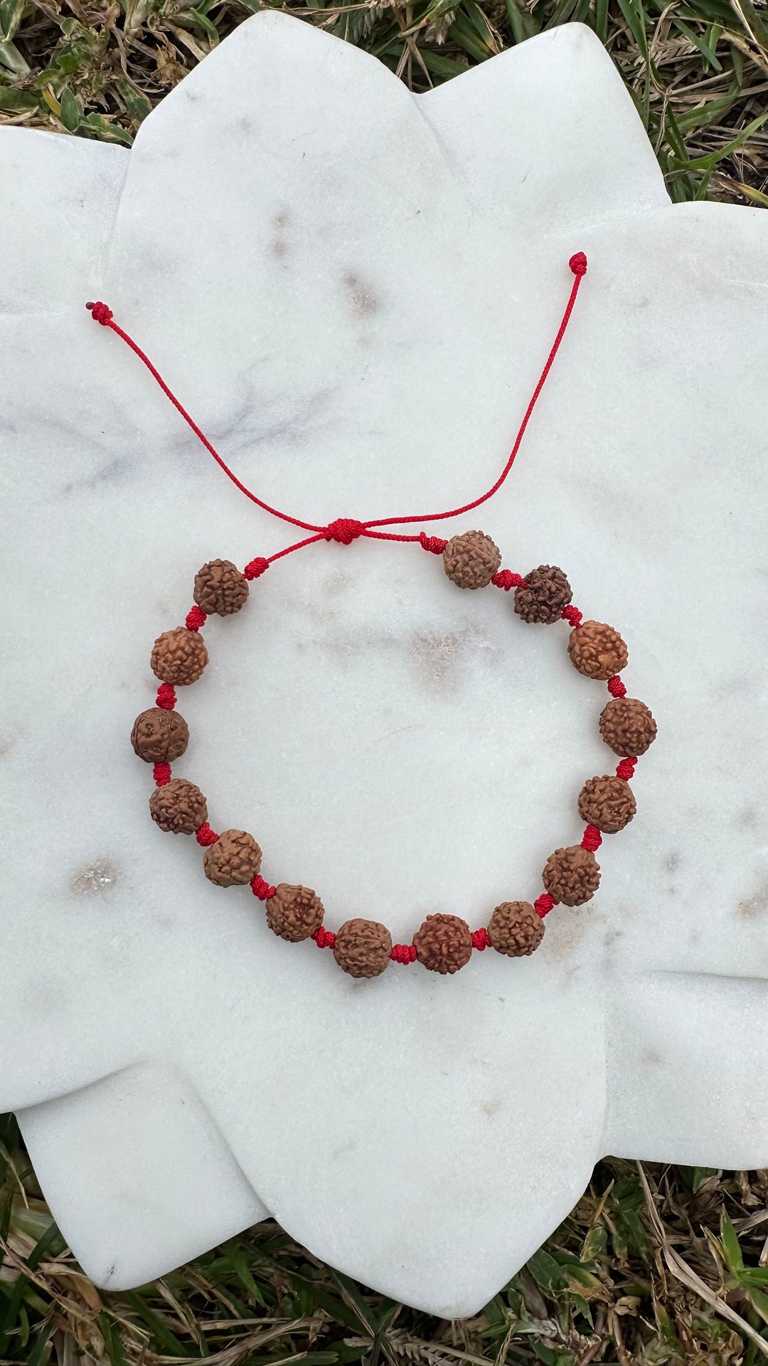 Red Thread Knotted Rudrashka Bracelet - Etsy