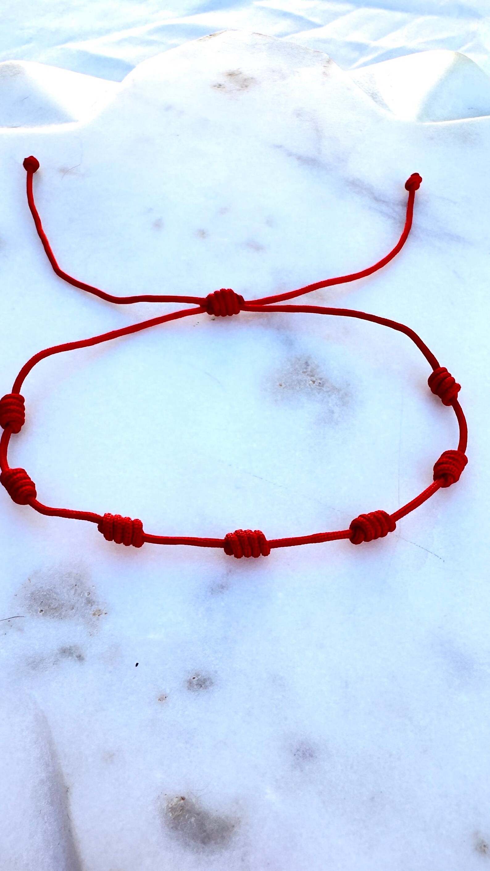 7 Knots Red Cotton Protection Bracelet - Etsy