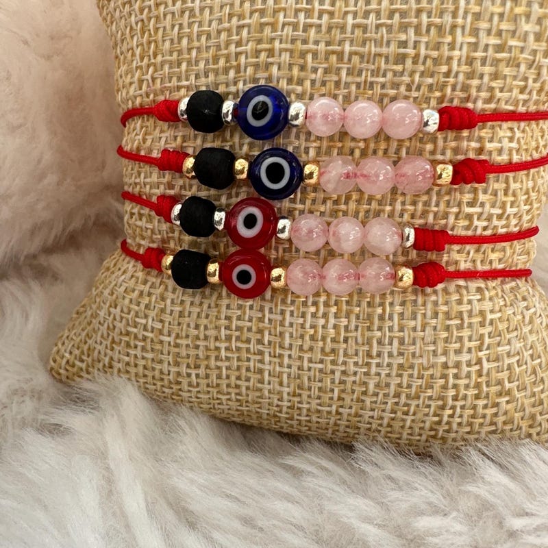 Genuine Rose Quartz Bracelet String - Etsy