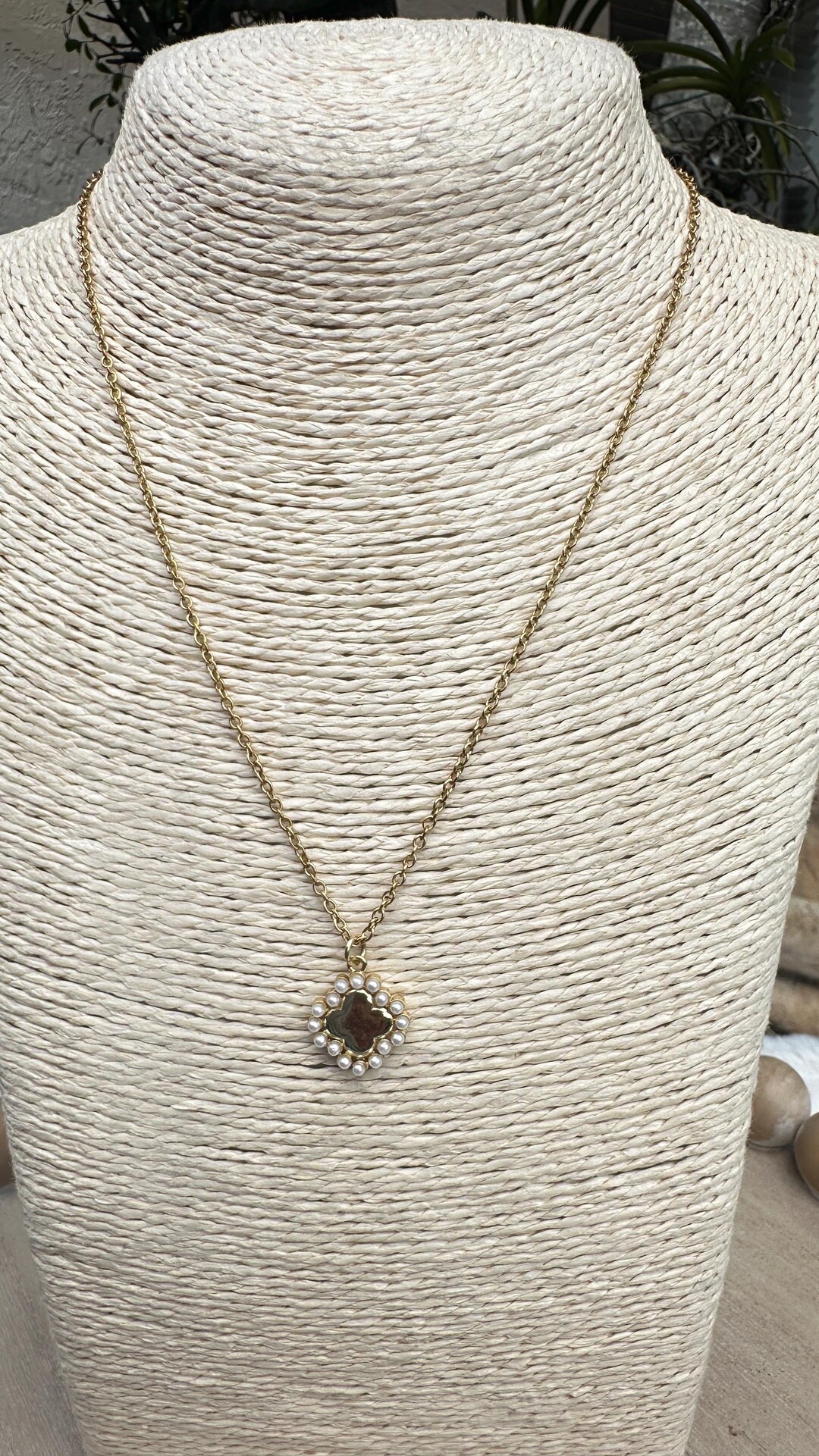 Clove and Pearls Stainless Steel Chain Necklace - Etsy