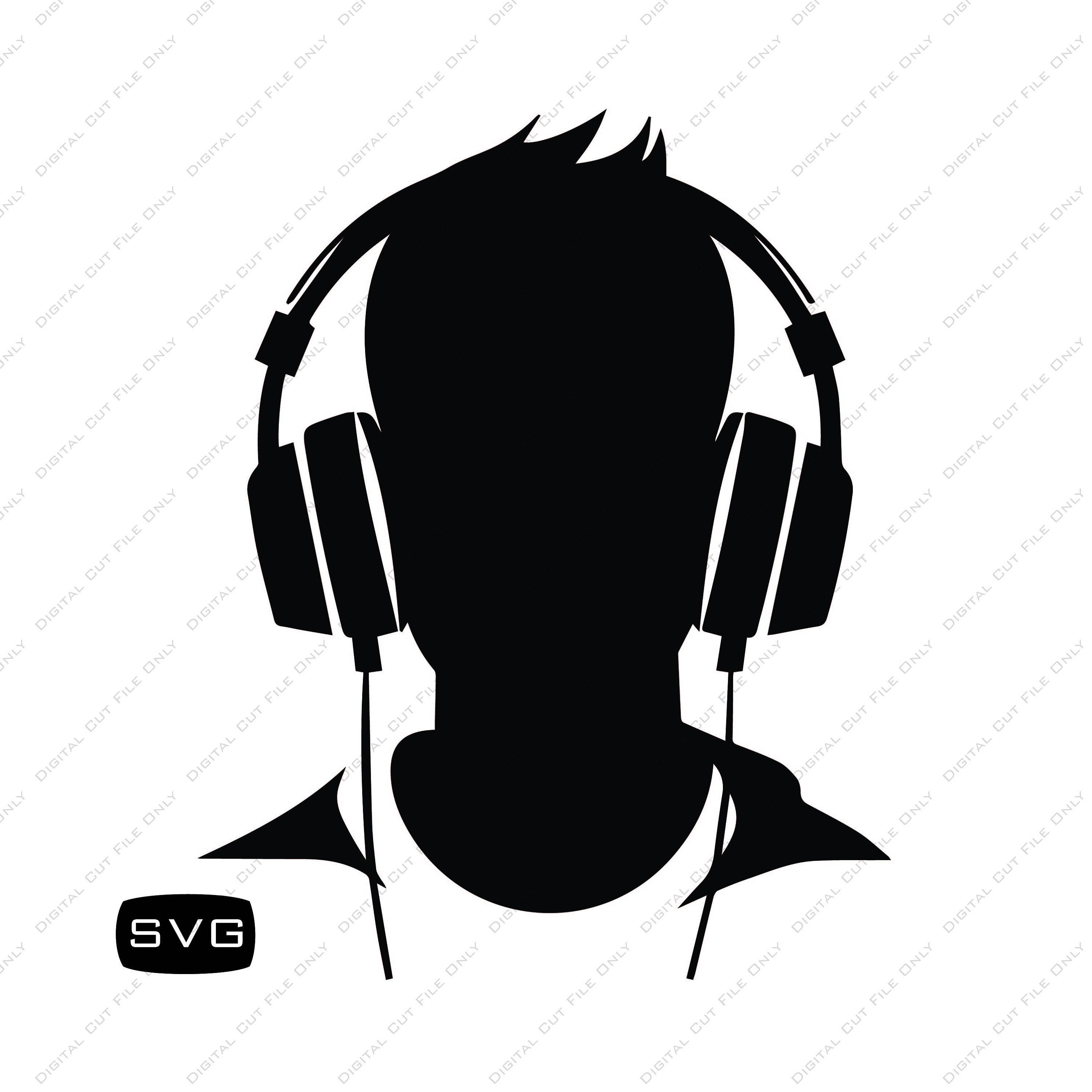 Music Head SVG, DJ, Headphones, Cut File - Etsy