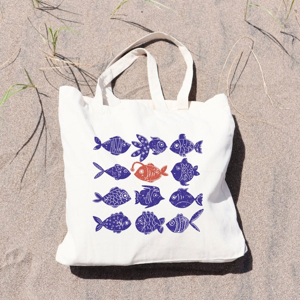 Fish Tote Bag - Etsy