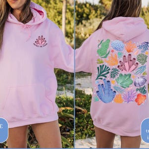 Protect the Ocean Watercolor Hoodie, Save the Coral Reef Hoodie, Marine ...