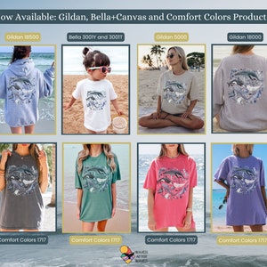 Watercolor Ocean Animals Whales Crewneck Sweatshirt, Surf Beach ...