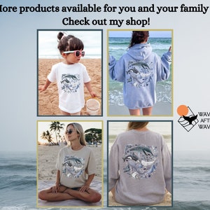 Watercolor Ocean Animals Whales Crewneck Sweatshirt, Surf Beach ...