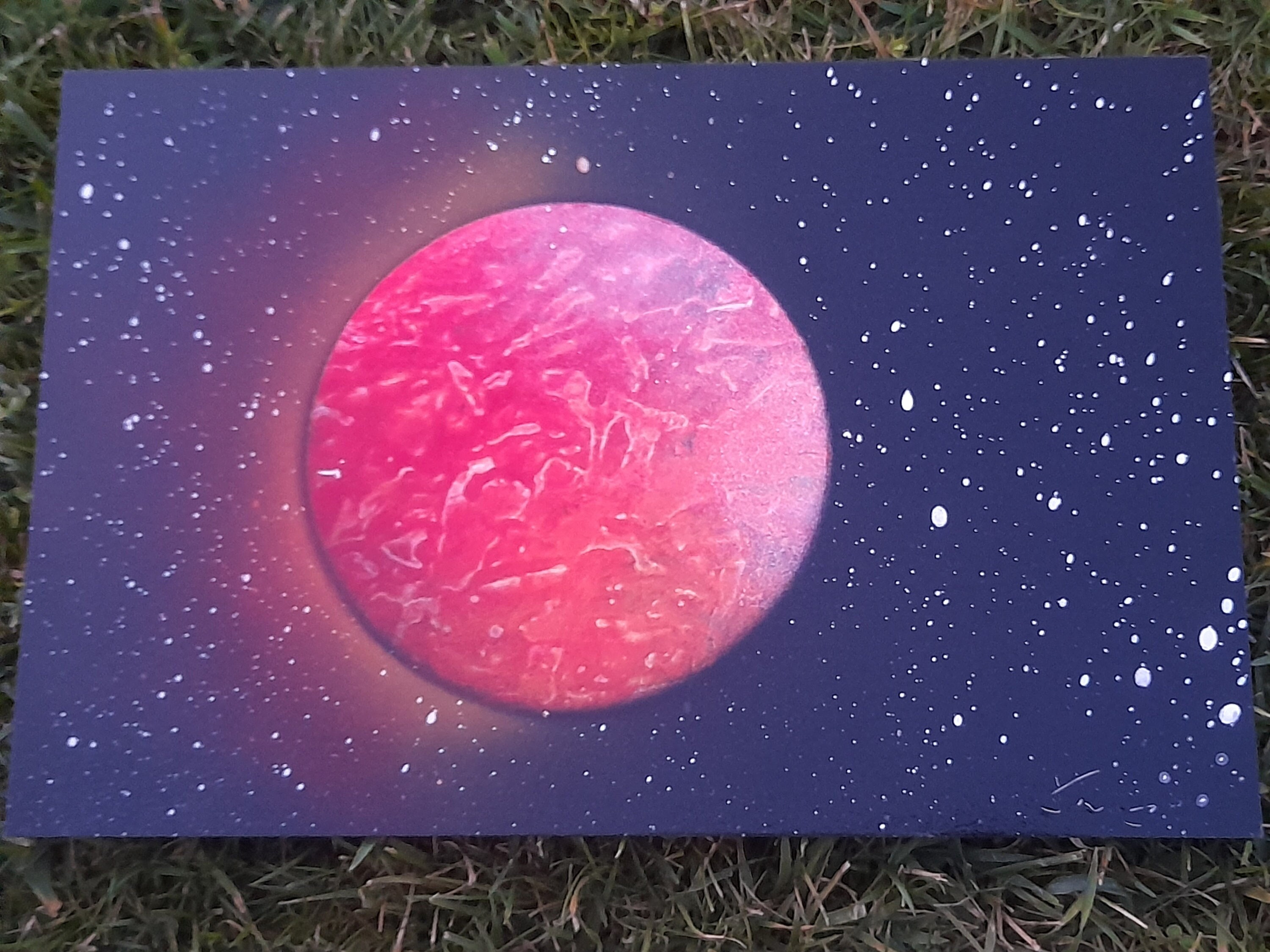 Red Planet, Spray Paint, Art Paint, Planet Art Gift, Gift, Planet ...