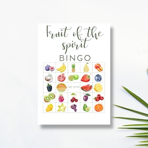FRUIT of the SPIRIT BINGO for Kids Activities, Vbs or Sunday School ...