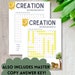 CREATION WORD SEARCH for Kids/ Bible Activity for Vbs, Sunday School ...