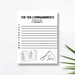 TEN COMMANDMENTS Coloring and Memory ACTIVITY for Vbs, Sunday School ...
