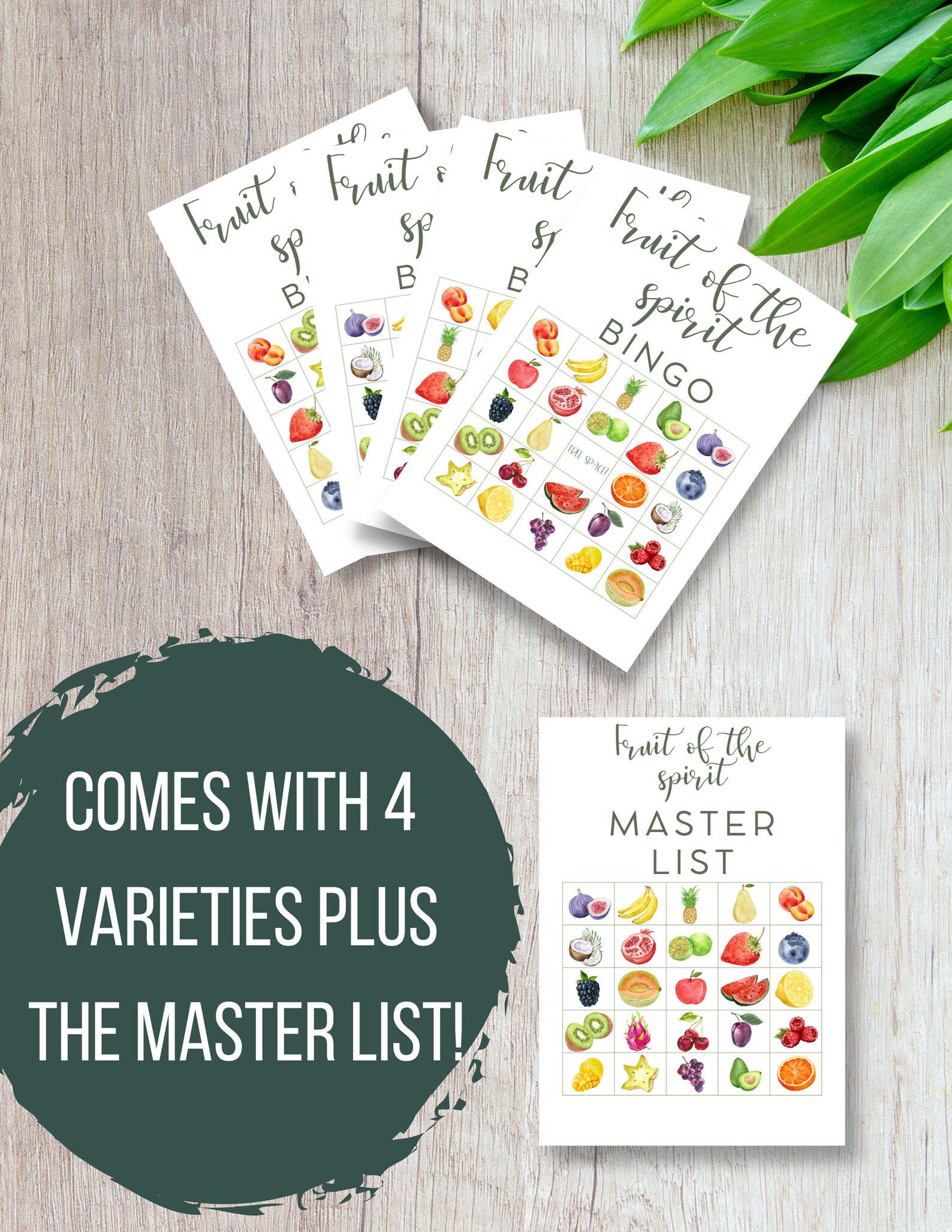 FRUIT of the SPIRIT BINGO for Kids Activities, Vbs or Sunday School ...