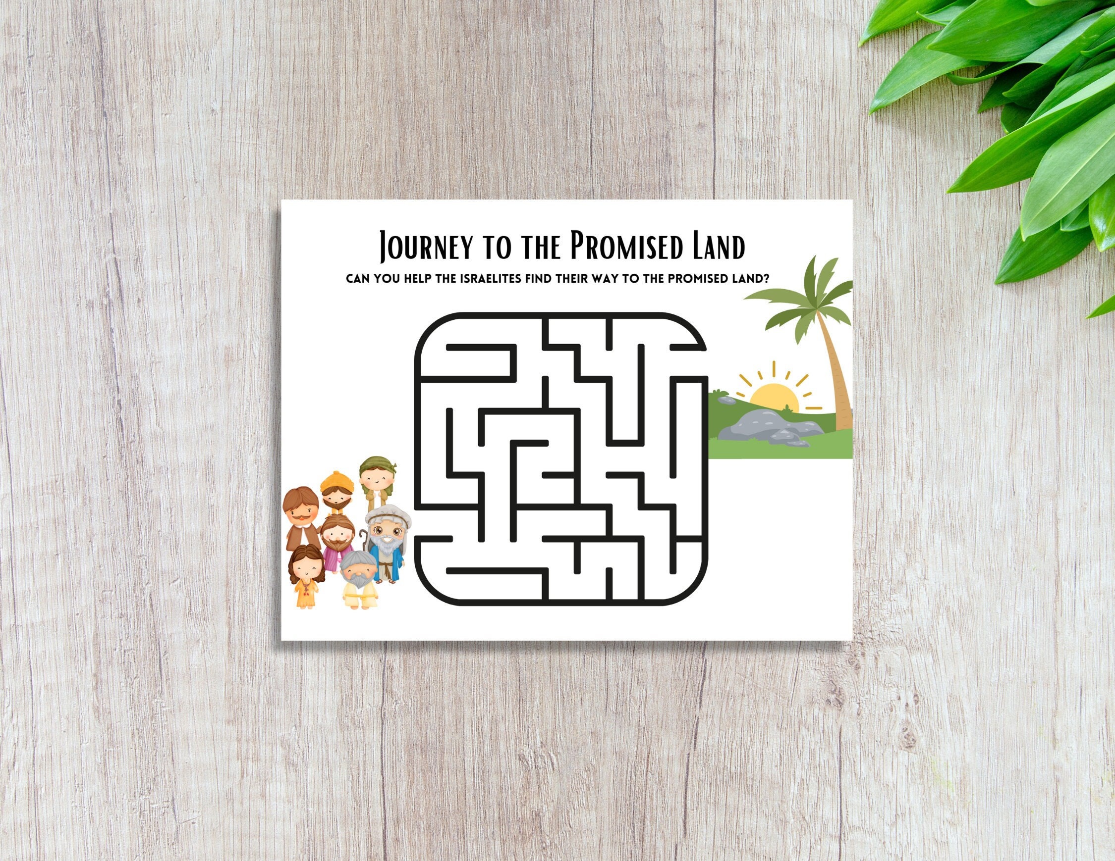 ISRAELITES JOURNEY to Promised Land MAZE, Worksheet for Vbs, Sunday ...