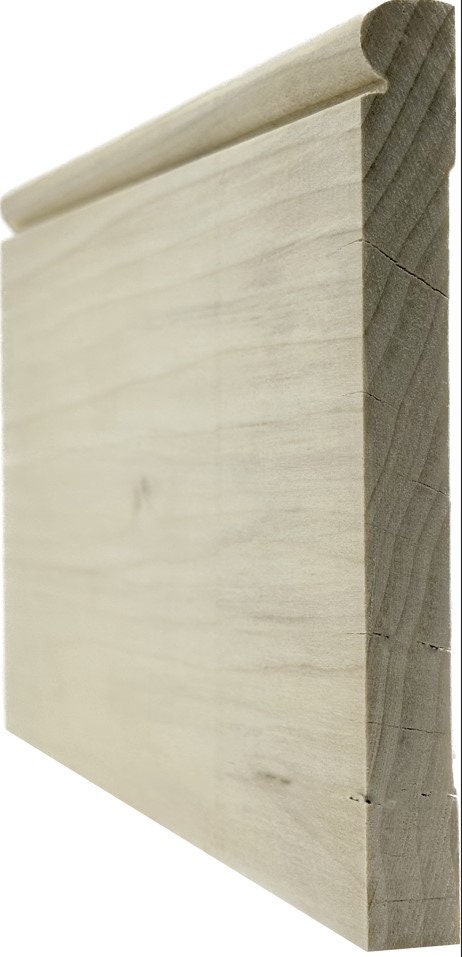Unfinished Poplar Baseboard Moulding 9/16 in X 5 in X 7ft Solid ...