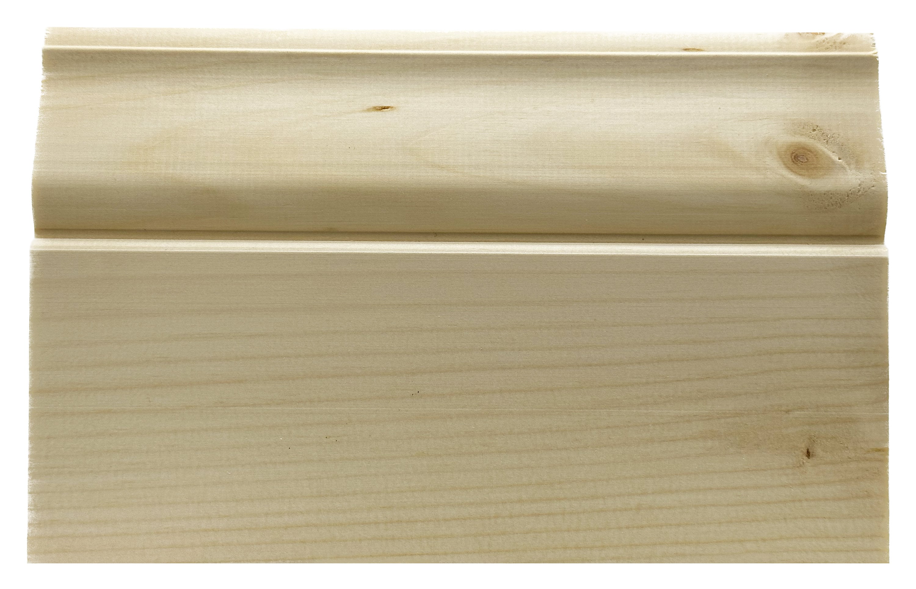 Unfinished Pine Baseboard Moulding 3/4 in X 5-1/4 in X 7ft Solid Wood ...