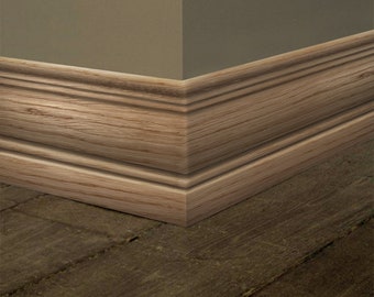 Unfinished Hickory Baseboard Moulding 9/16 in X 5 in X 7ft Solid ...