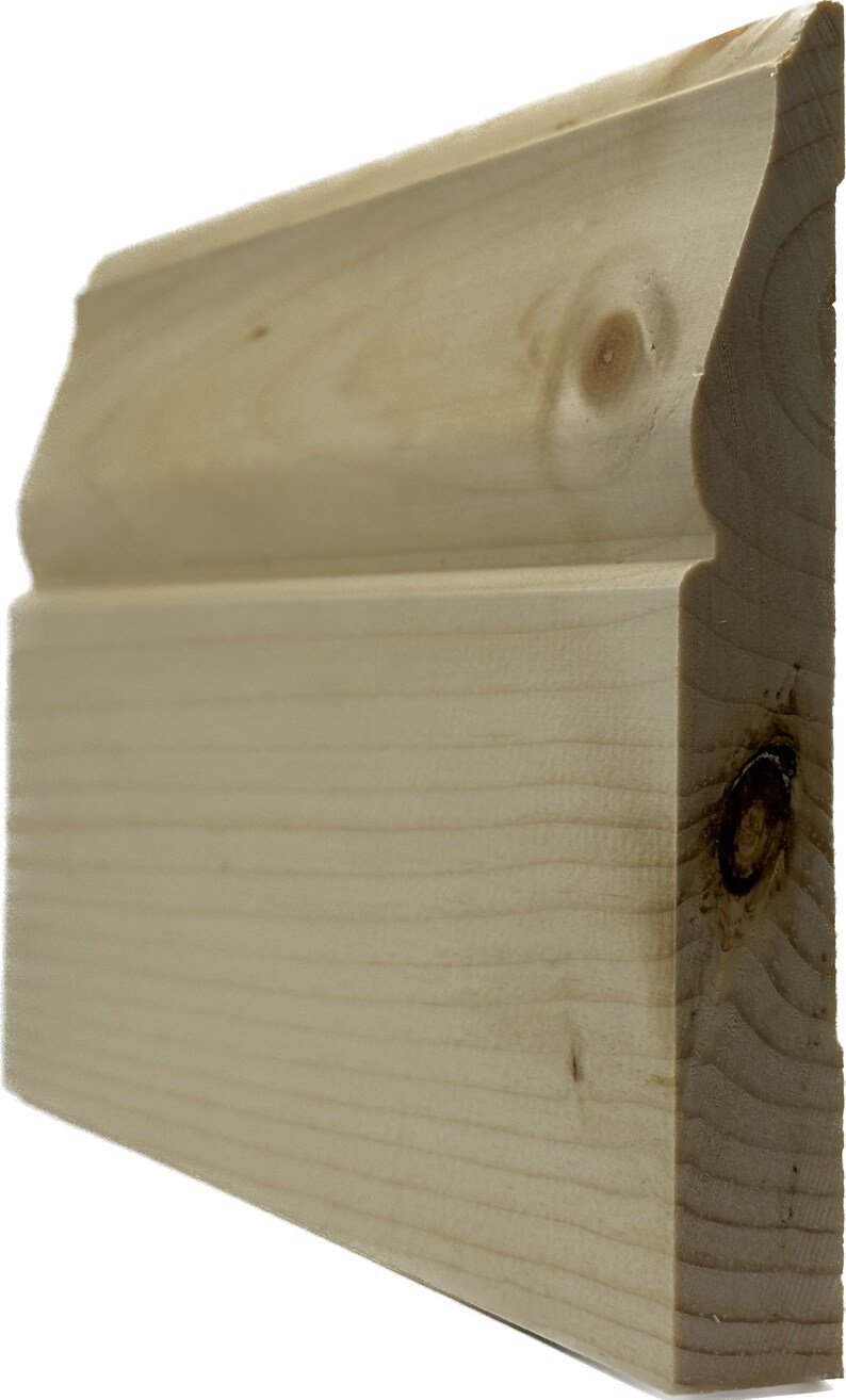 Unfinished Pine Baseboard Moulding 3/4 in X 5-1/4 in X 7ft Solid Wood ...