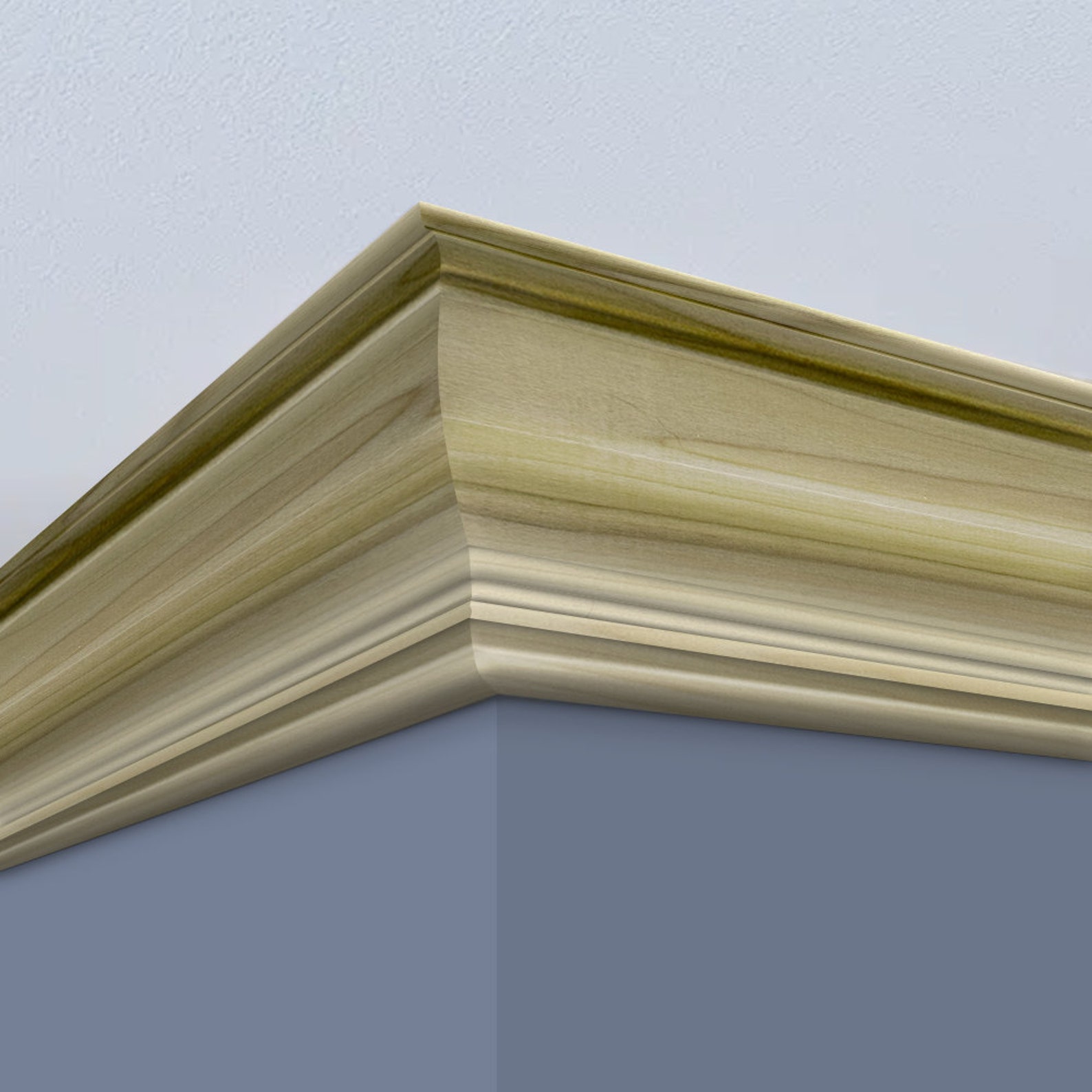 Unfinished Poplar Crown Moulding 1 in X 4 1/2 in X 7ft Solid Hardwood ...
