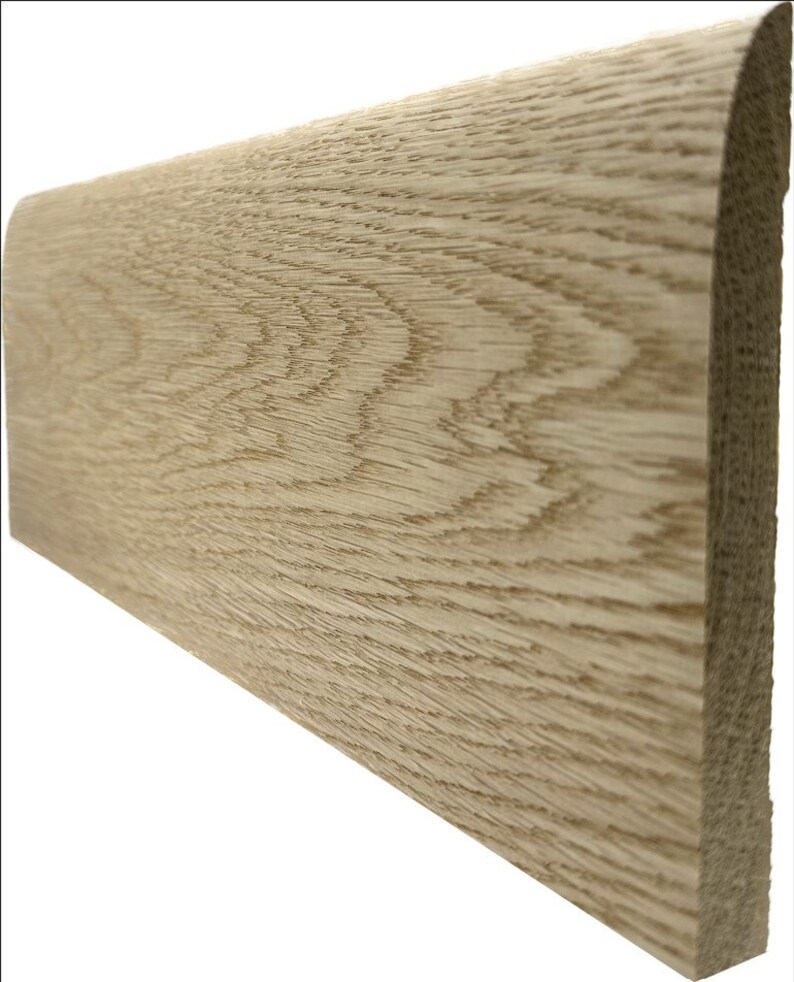 Unfinished White Oak Baseboard Moulding 9/16 in X 5 1/4 in X 7 Ft Solid ...