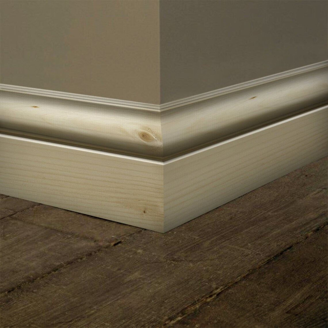 Unfinished Pine Baseboard Moulding 3/4 in X 5-1/4 in X 7ft - Etsy