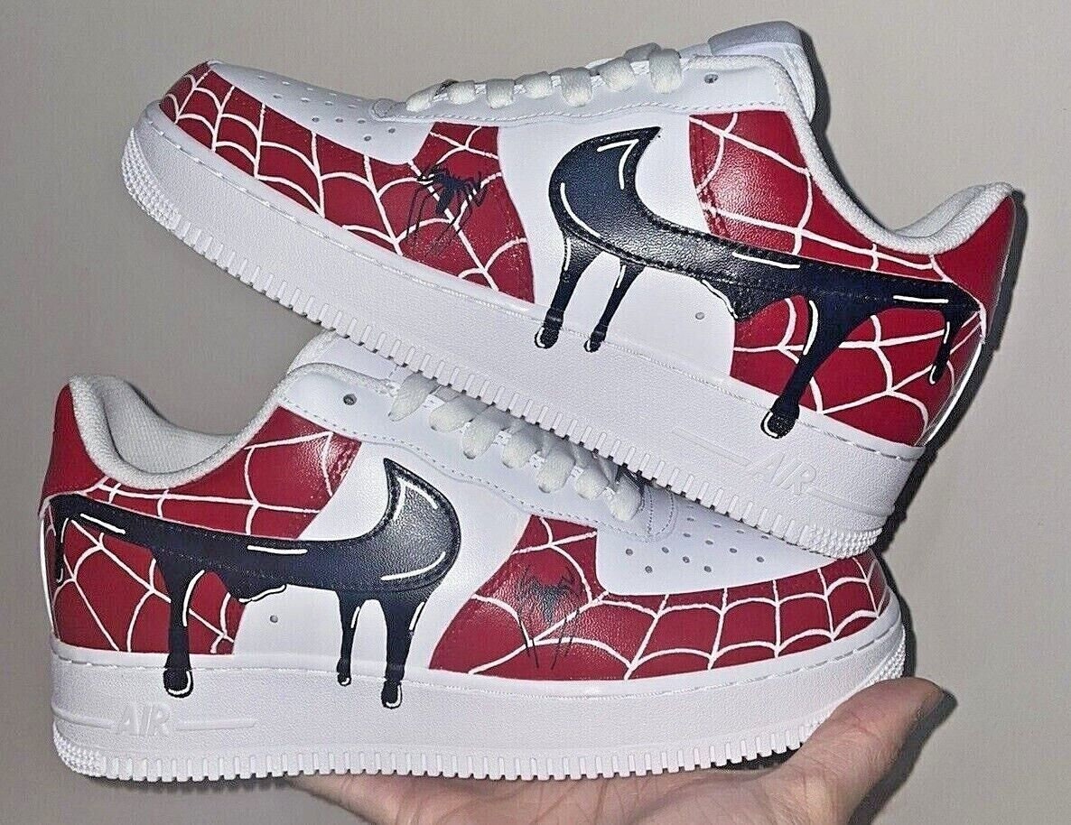 Custom Nike Air Force 1 Spider-man - Etsy