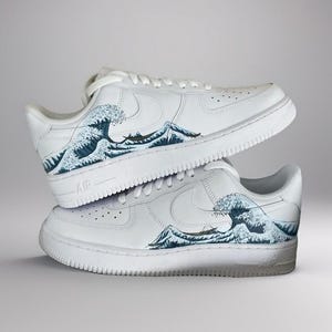Custom Air Force 1 Shoes Waves - Etsy