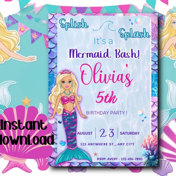 Barbie Mermaid - Etsy
