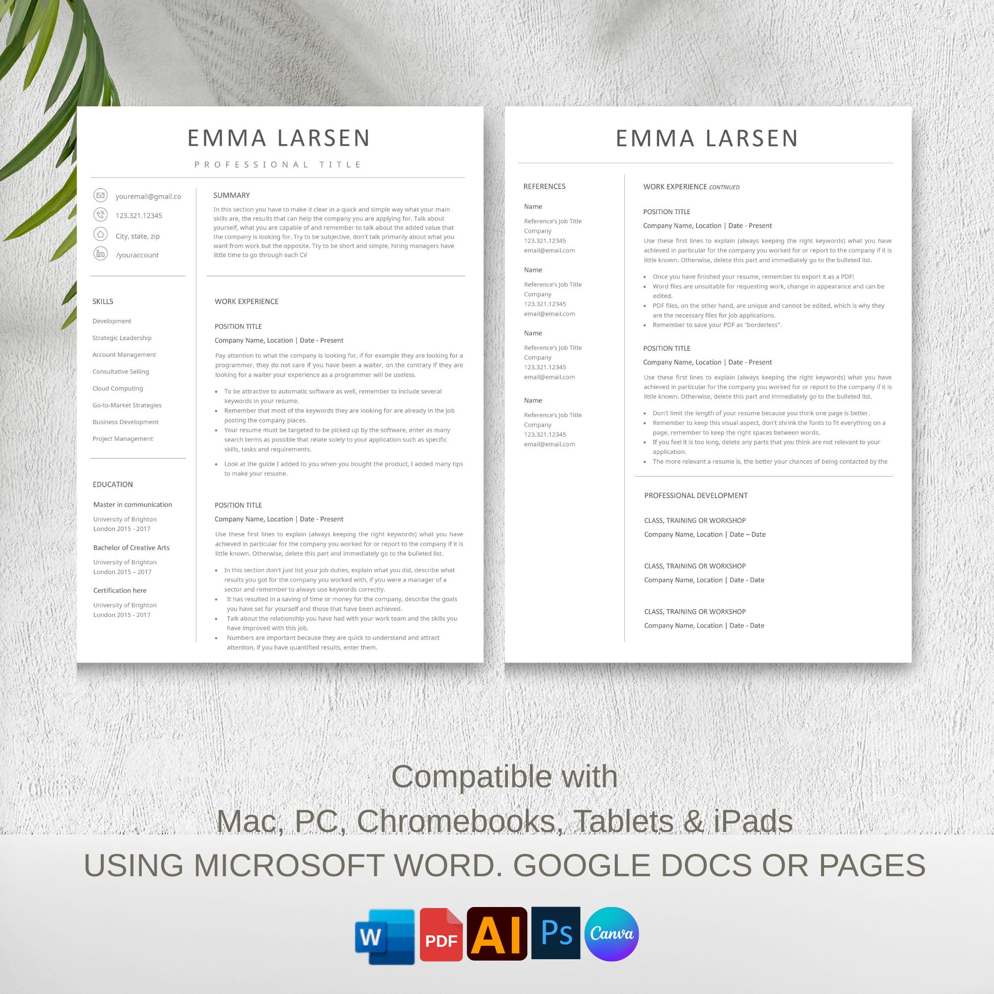 ATS Resume Template | Ats Friendly Resume | Modern ATS Friendly Resume ...