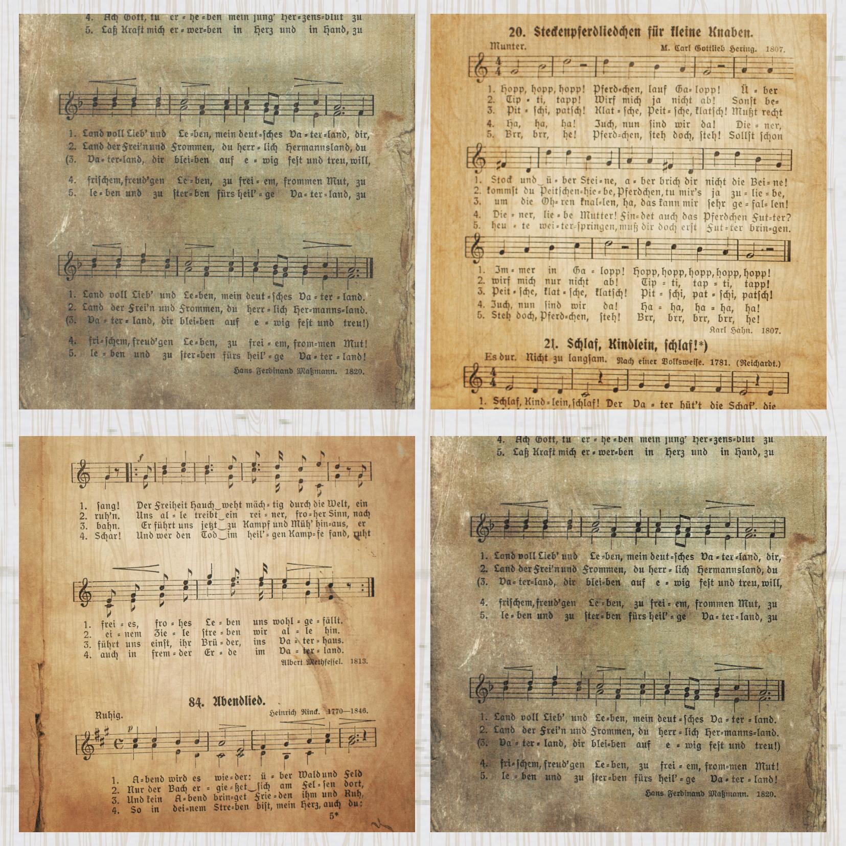 Vintage Music Digital Paper, Old Sheet Music Printable Ephemera Antique ...