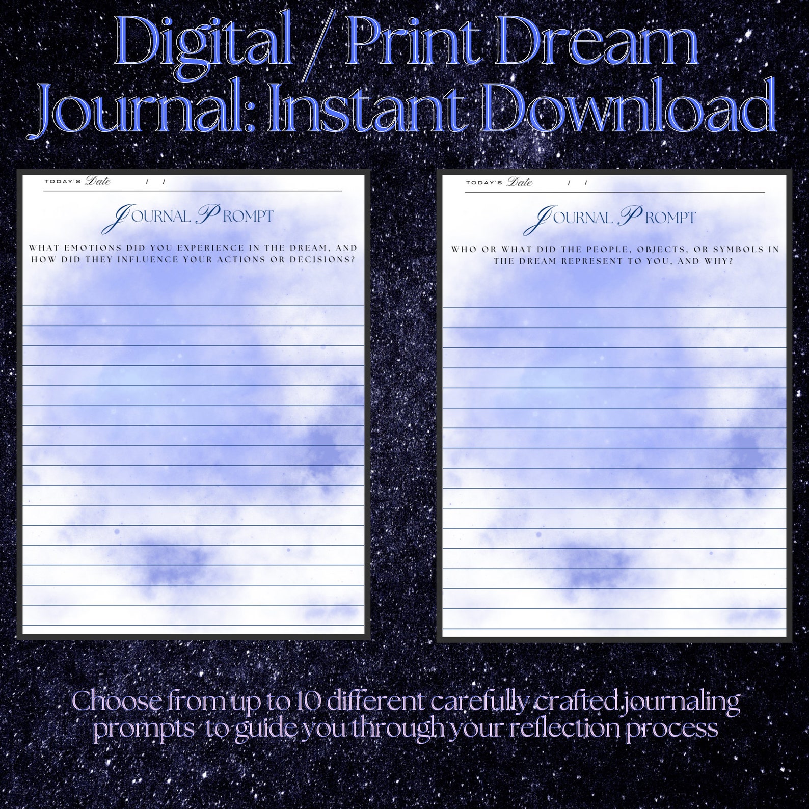 Digital/printable Dream Journal/notebook | Dream Tracking, Analysis ...