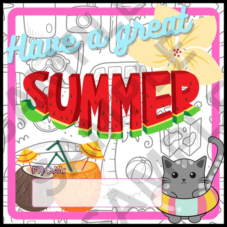 Have a Great Summer Printable and Fillable Goodies/goody Bags - Etsy