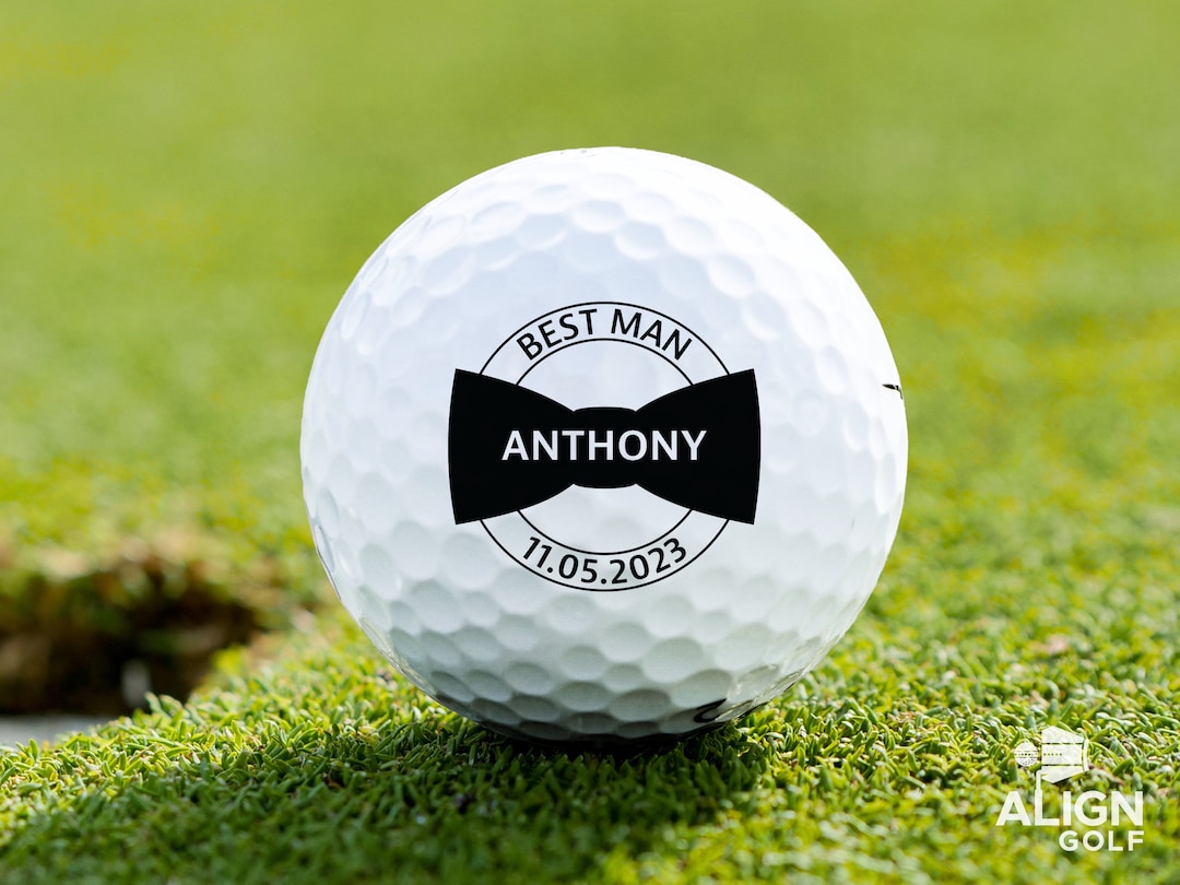 Best Man Golf Ball Bow Tie - Personalized Gift - Bachelor Party Favor ...