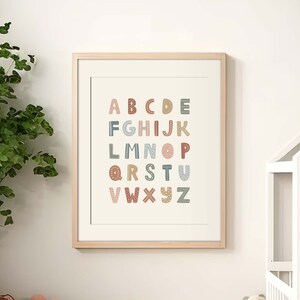 Boho ABC Print, Alphabet Poster, Muted ABC Poster, Fun Woodland ABC ...