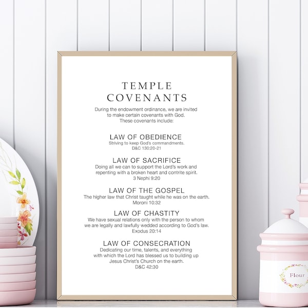 Mormon Temple Covenants - Etsy