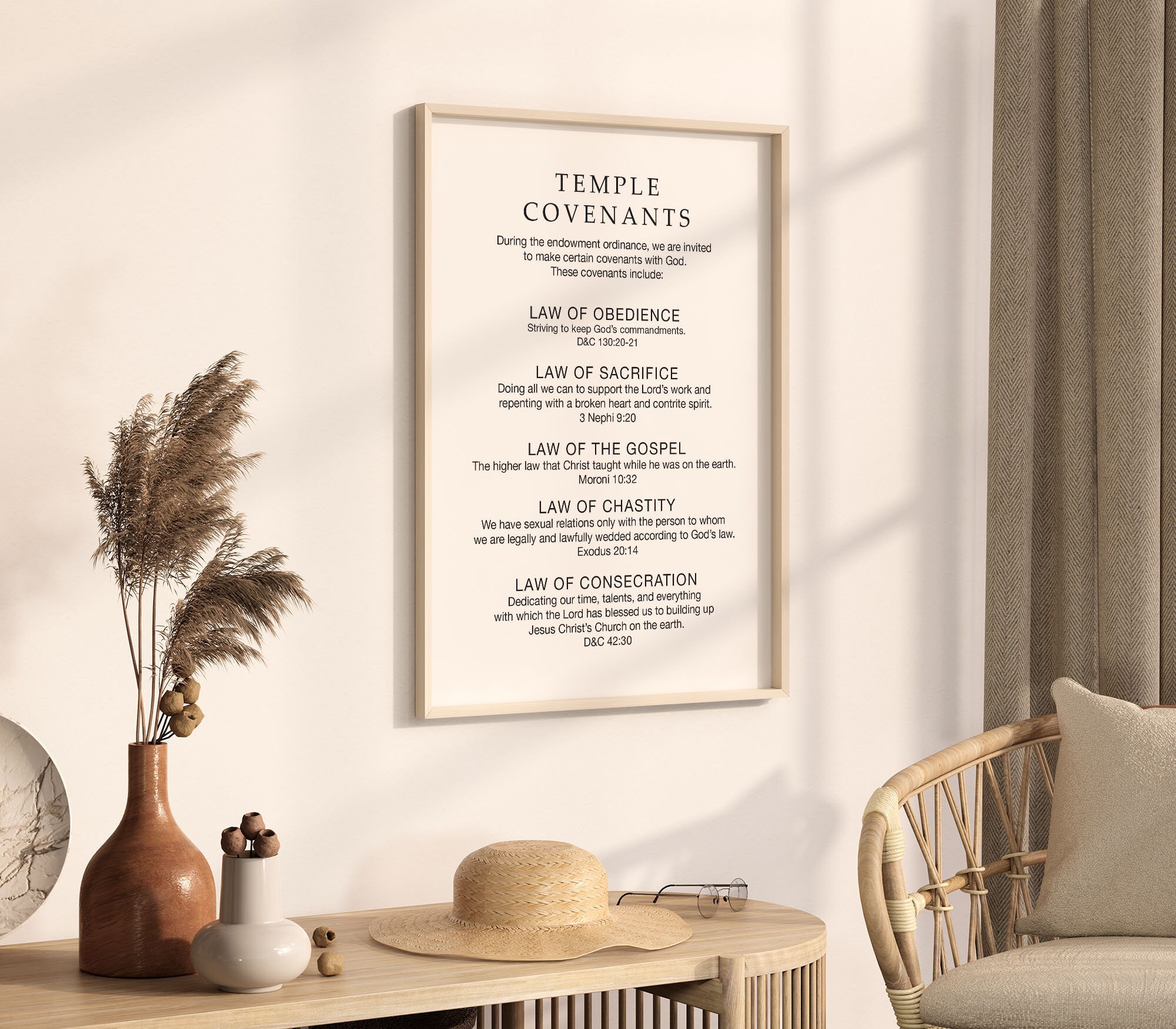 Printable LDS Temple Covenants Poster, Inspirational Book of Mormon ...