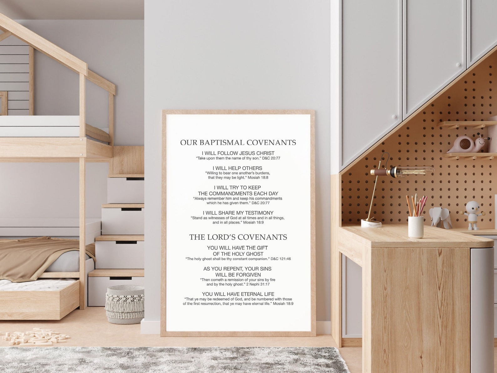 Printable LDS Baptism Covenants Poster Book Mormon Missionary - Etsy