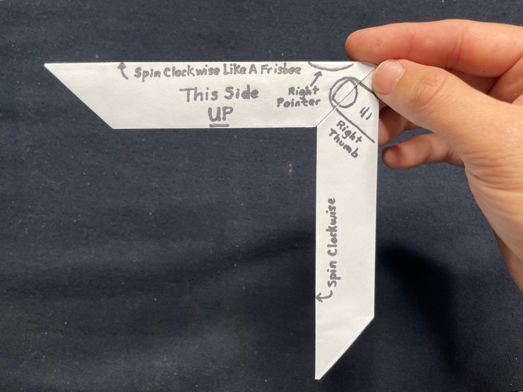 The Origami (paper) Boomerang - Really Comes Back! - Etsy