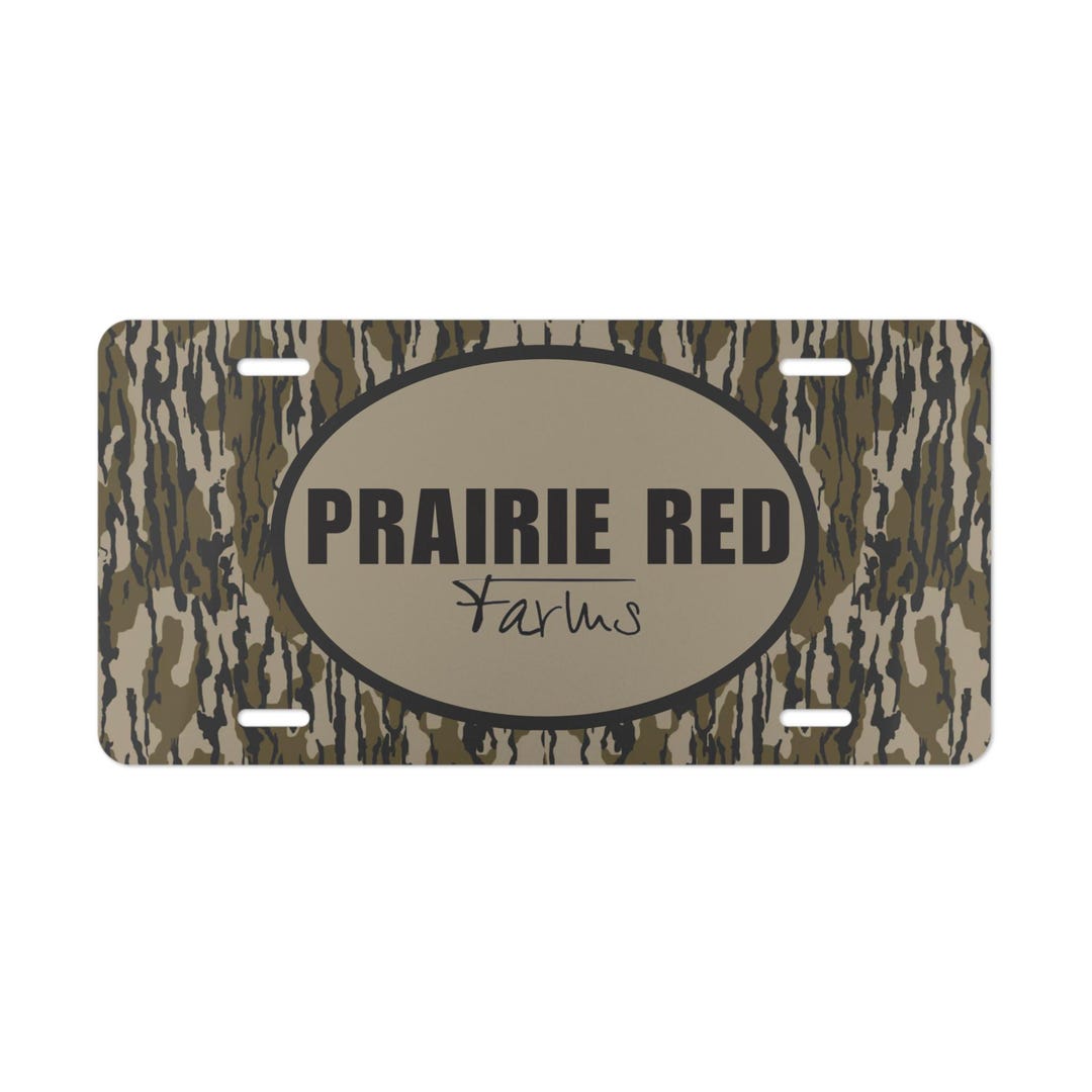 Camo Vanity Plate/prairie Red Farms License Plate/country Life Vehicle ...
