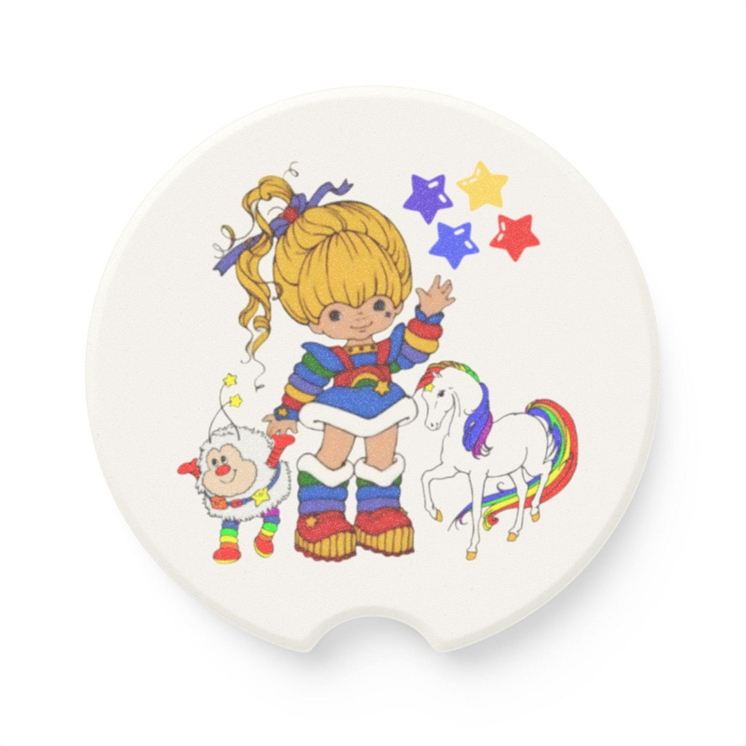 Rainbow Brite Car Coaster: Retro 80s Soapstone Vehicle Decor - Etsy