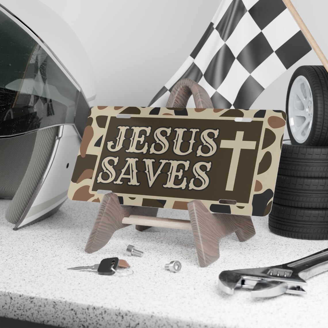 Jesus Saves Camo License Plate, Christian Truck Tag - Etsy