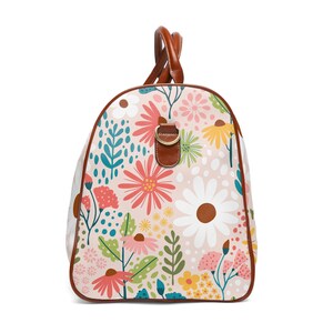 Floral Weekender/daisy Flower Large Overnight Bag/bohemian Floral ...