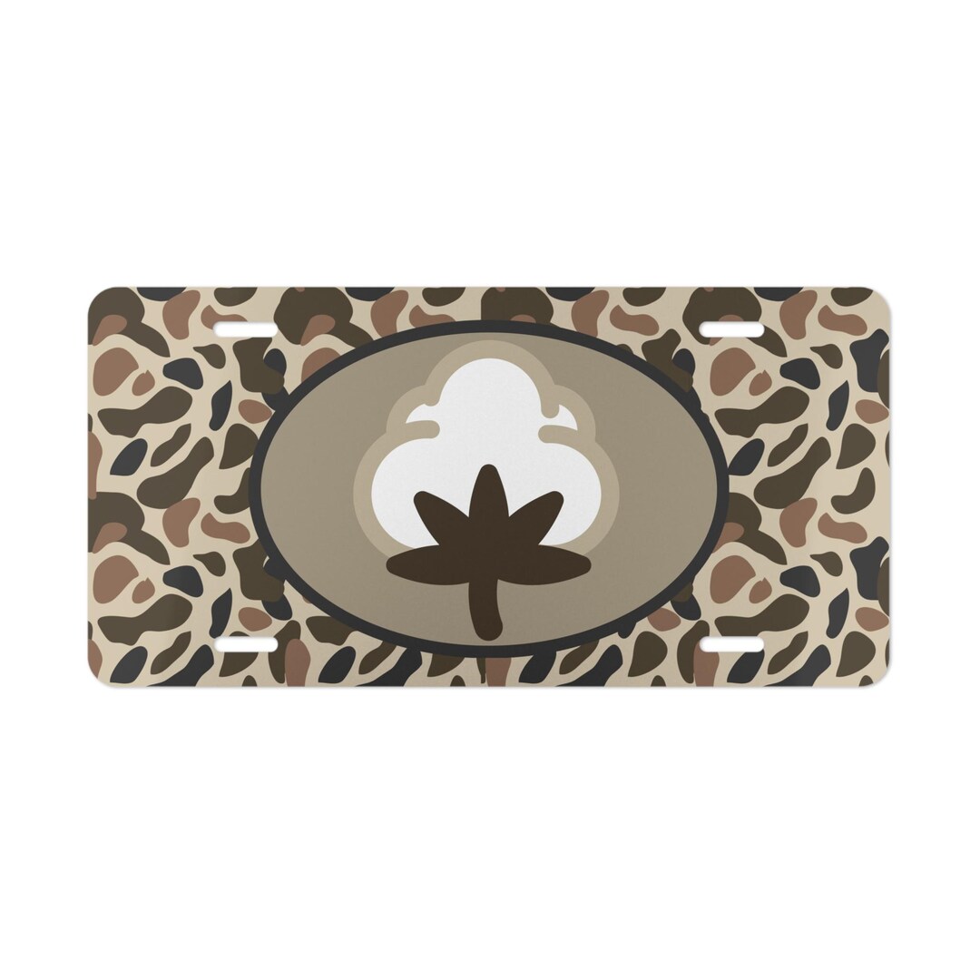 Old School Camo Cotton Tag/southern Life Vanity Plate/raised in the ...