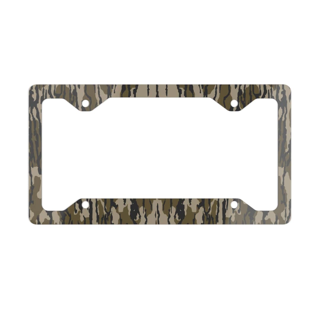Camo Metal License Plate Frame/old School Hunting License Plate/country ...