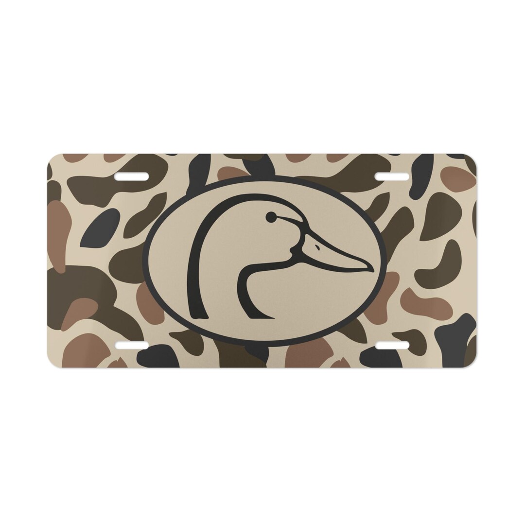 Old School Camo duck Vanity Plate/hunting License Plate/country Life ...