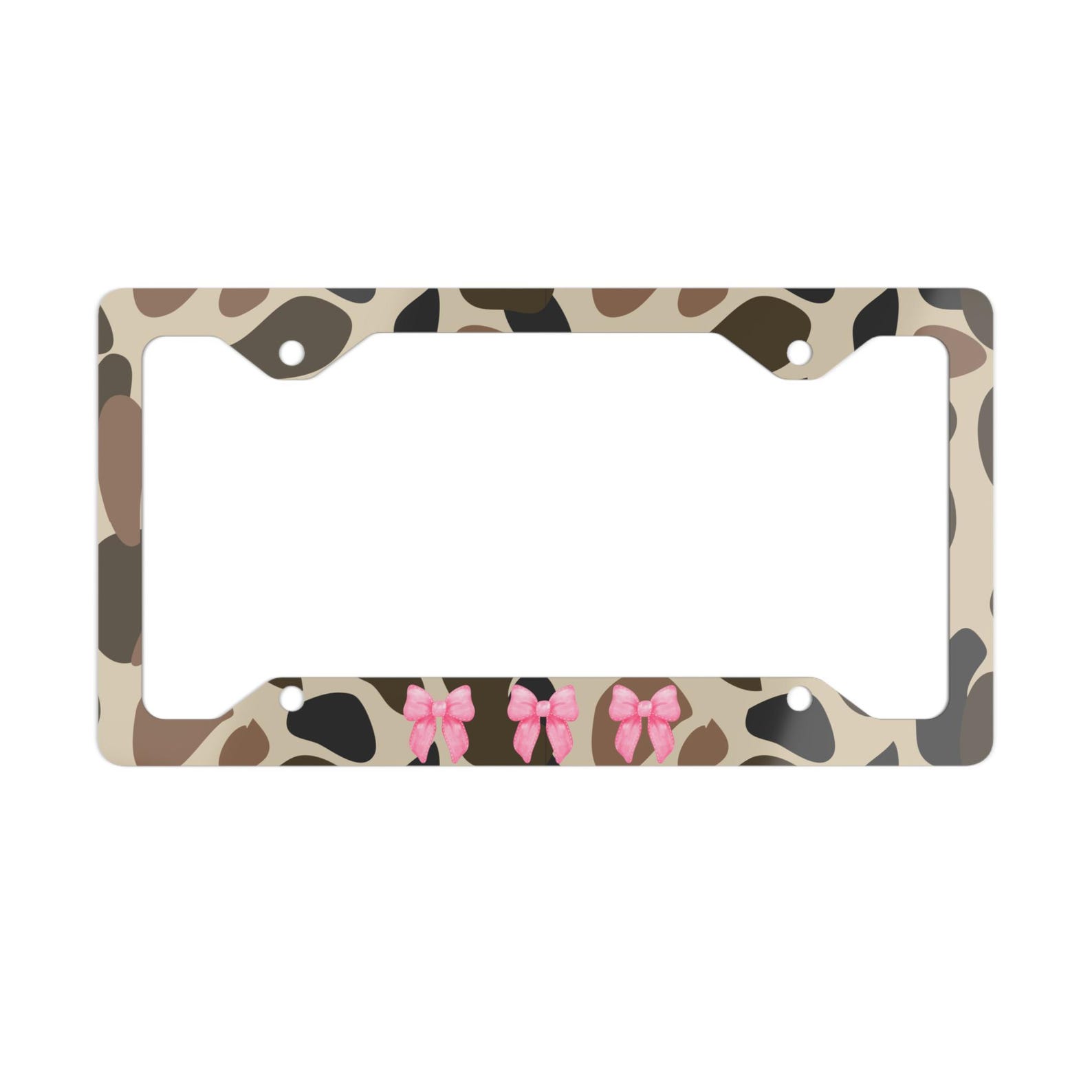 Dixie Camo License Plate Frame: Pink Bows, Country Girl Vehicle Tag - Etsy