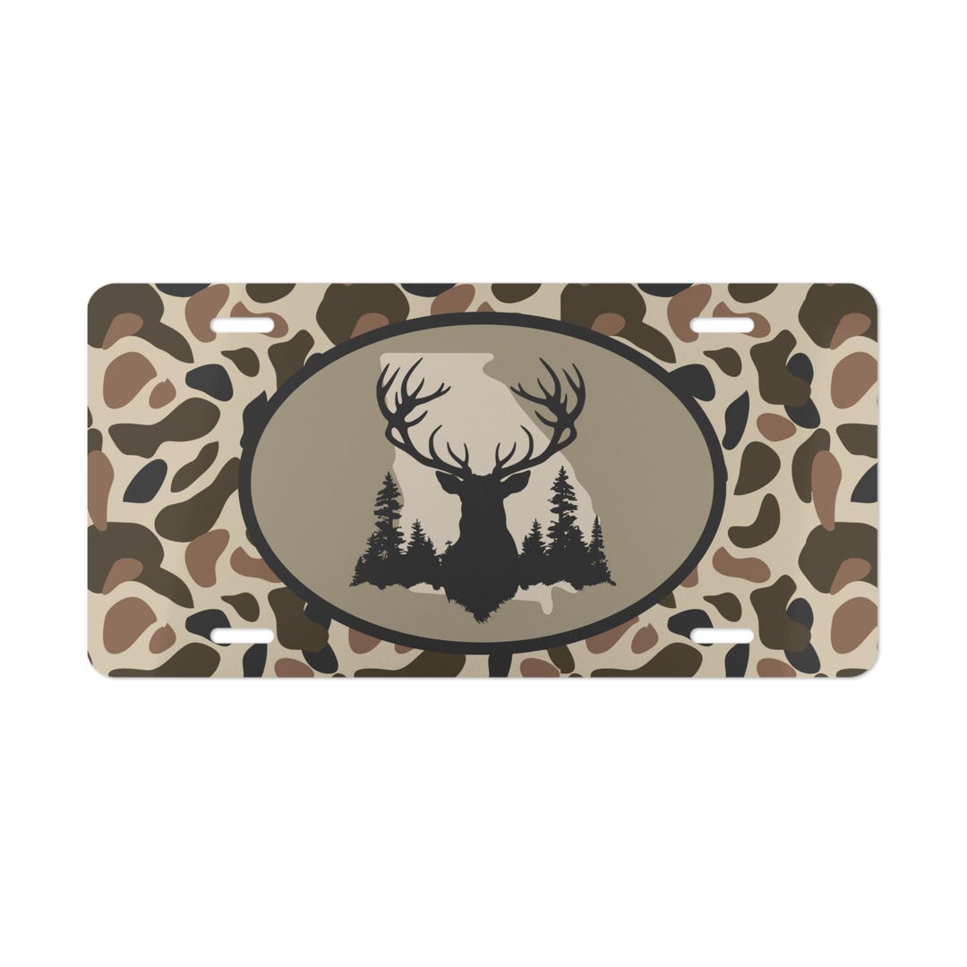 Dixie Camo Georgia Deer License Plate: Hunting Vehicle Tag - Etsy