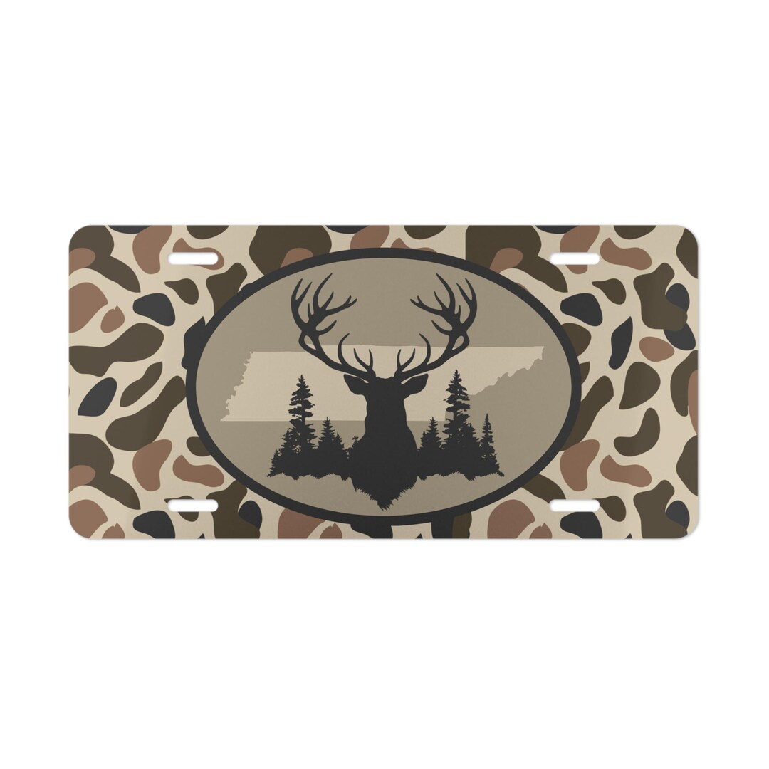 Dixie Camo Tennessee Deer License Plate: Hunting Vehicle Tag - Etsy