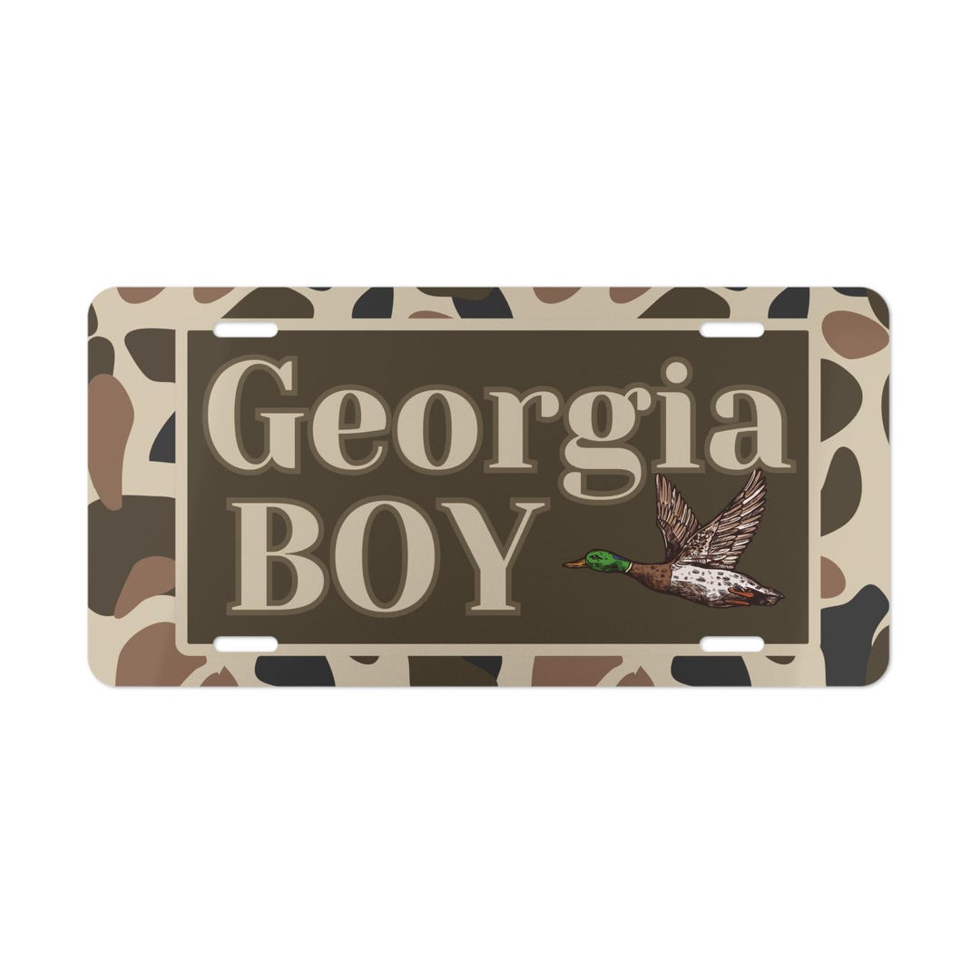 Georgia Boy Camo Vehicle Tag/country Boy Camo Plate - Etsy