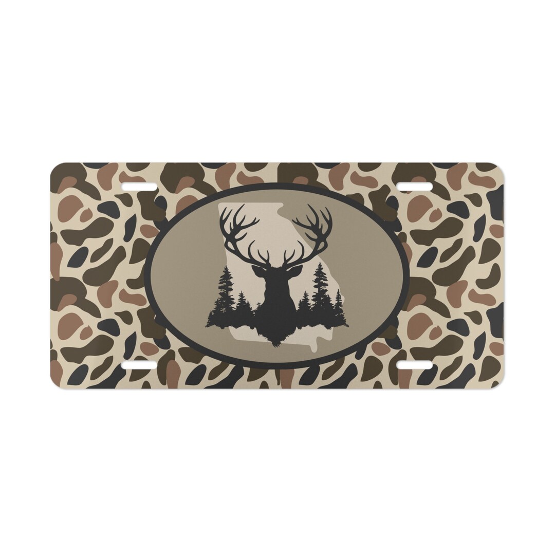Camo Georgia "deer" Vanity Plate/old School Hunting License Plate ...