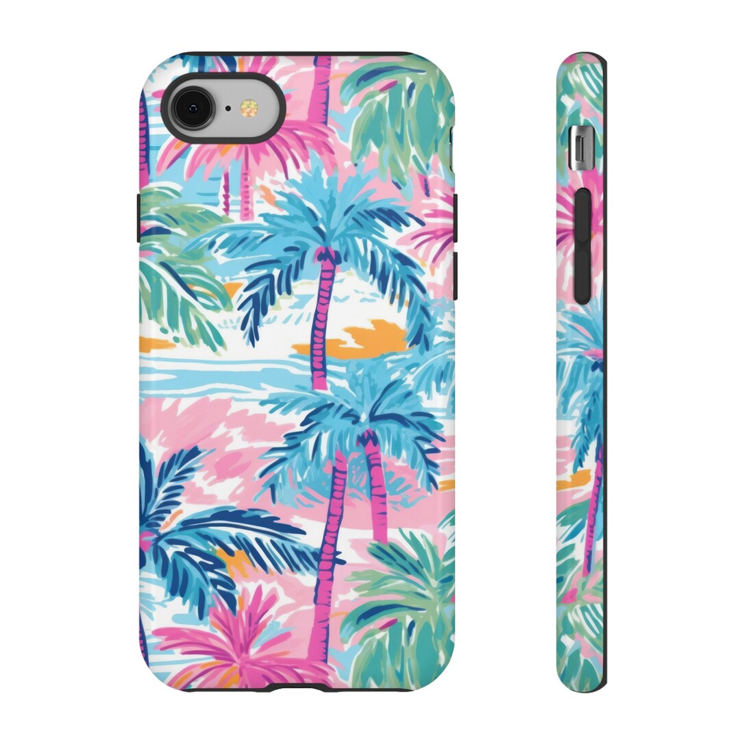 Preppy Tropical Floral Palm Tree Pattern Tough Phone Case/lilly ...