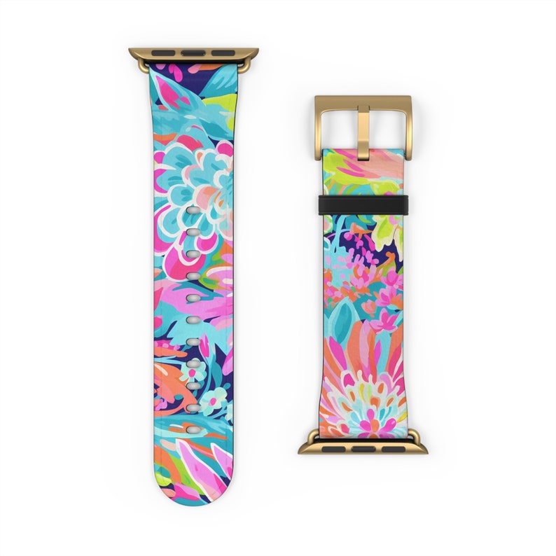 Lilly Inspired Floral Paisley Pattern Apple Watch Band/tropical Island ...